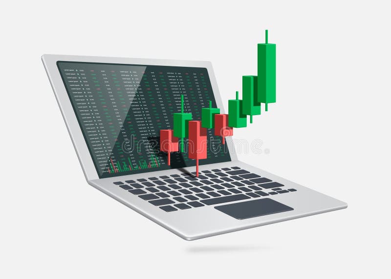 Stock Chart or Cryptocurrency Chart Uptrend from Red To Green and ...