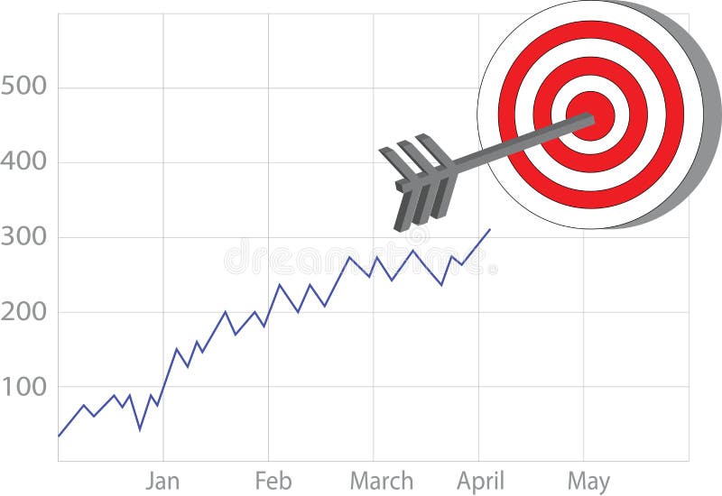 Stock Investment Hitting the Target Stock Vector - Illustration of ...
