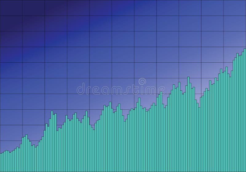 Stock Chart in Blue stock vector. Illustration of growth - 126689350