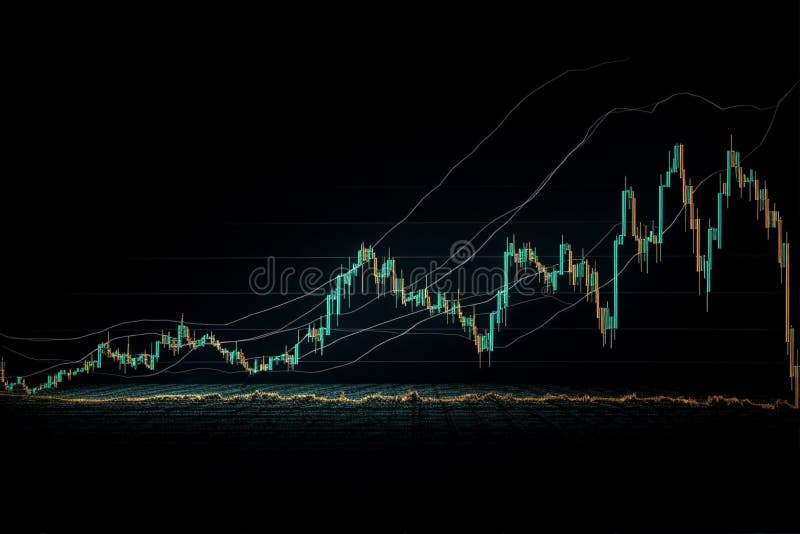 A Stock Chart with a Line Graph on it, Stock Market or Forex Trading ...