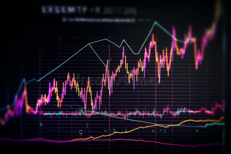 A Stock Chart with a Line Graph on it, Stock Market or Forex Trading ...