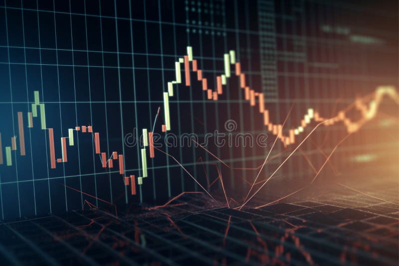 A Stock Chart with a Line Graph on it, Stock Market or Forex Trading ...