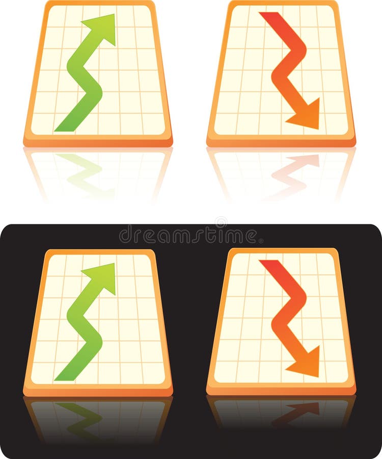 Stock chart Up and Down stock vector. Illustration of profit - 5007409