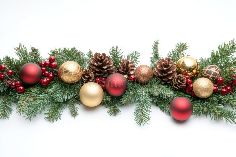 Stock Christmas Horizontal Border Backgrounds with a Line of Plants and ...