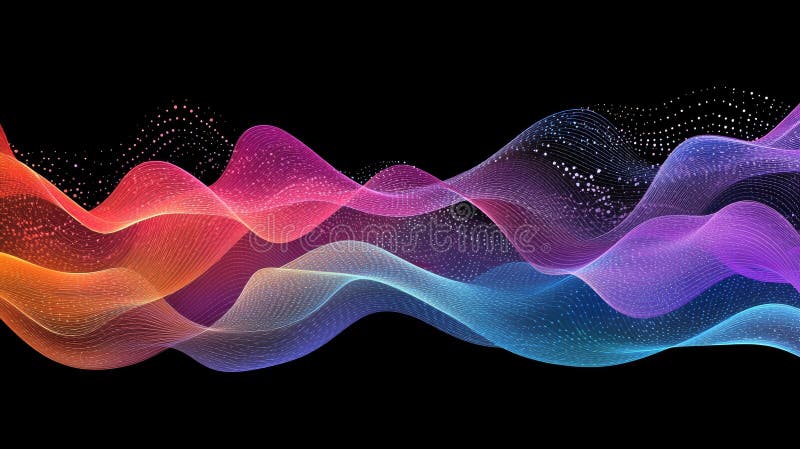 In this Stock City, an Abstract Dot Point Connects with a Gradient Line ...