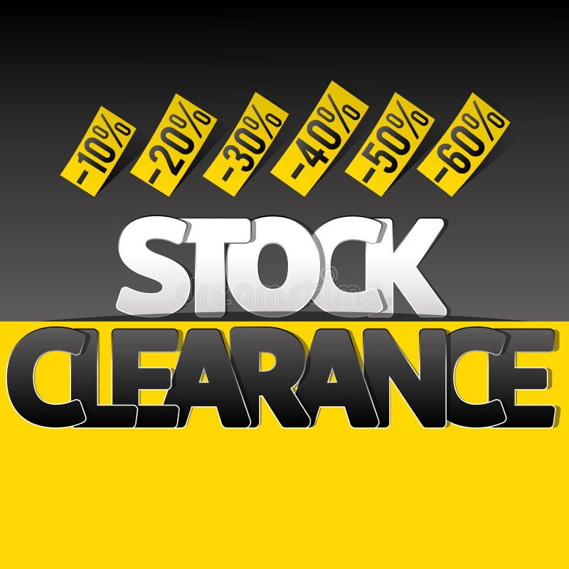 Stock Clearance Banner, Flyer or Poster Stock Vector - Illustration of ...