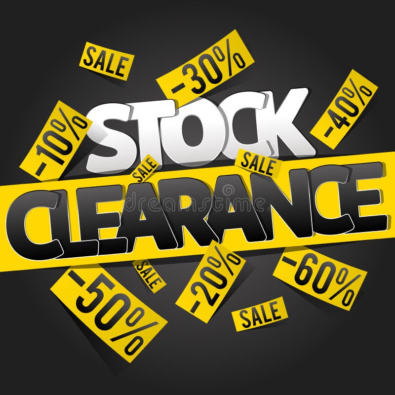 Stock Clearance Banner, Flyer or Poster Stock Vector - Illustration of ...