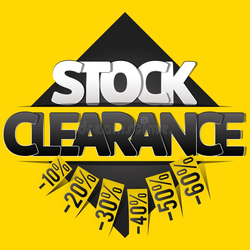 Stock Clearance Banner, Flyer or Poster Stock Vector - Illustration of ...