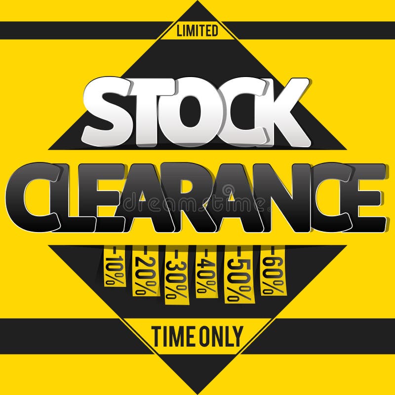 Stock Clearance Banner, Flyer or Poster Stock Vector - Illustration of ...
