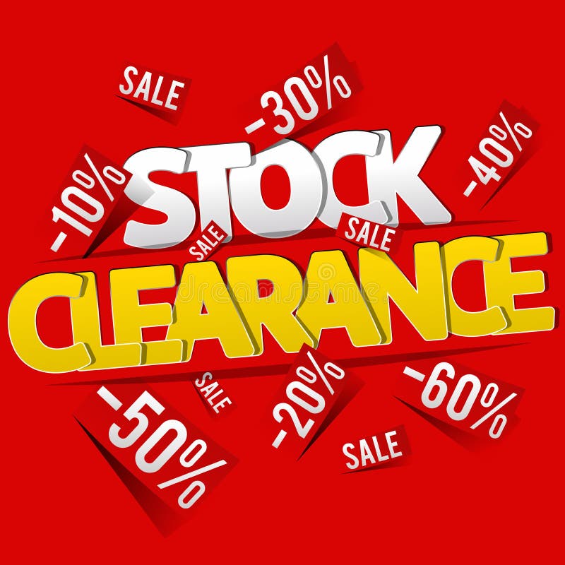 Stock Clearance Banner, Flyer or Poster Stock Vector - Illustration of ...
