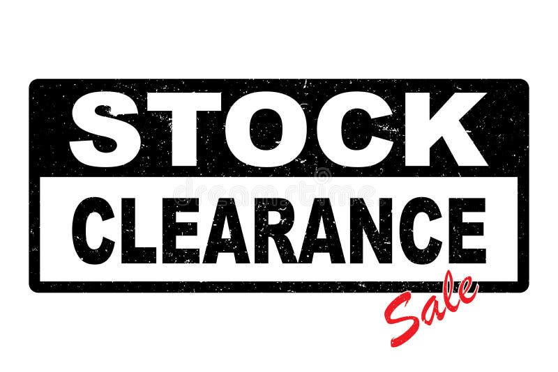 Stock clearance sign stock vector. Illustration of commerce - 100771181