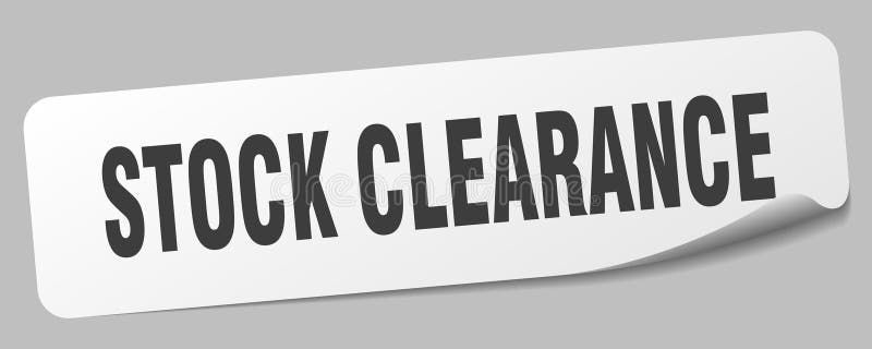 Stock Clearance Sticker. Stock Clearance Label Stock Vector ...
