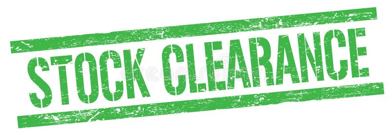 STOCK CLEARANCE Text on Green Grungy Rectangle Stamp Stock Illustration ...