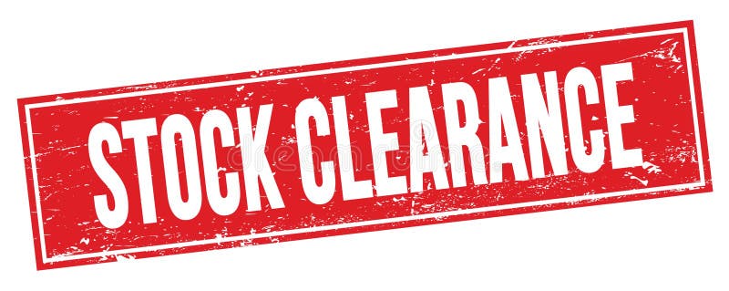 STOCK CLEARANCE Text on Red Grungy Rectangle Stamp Stock Illustration ...