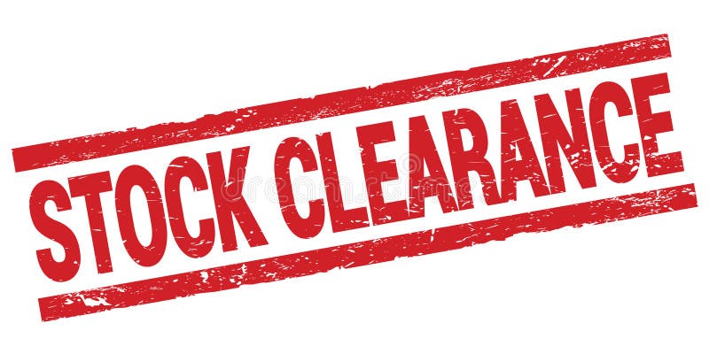 STOCK CLEARANCE Text on Red Rectangle Stamp Sign Stock Illustration ...