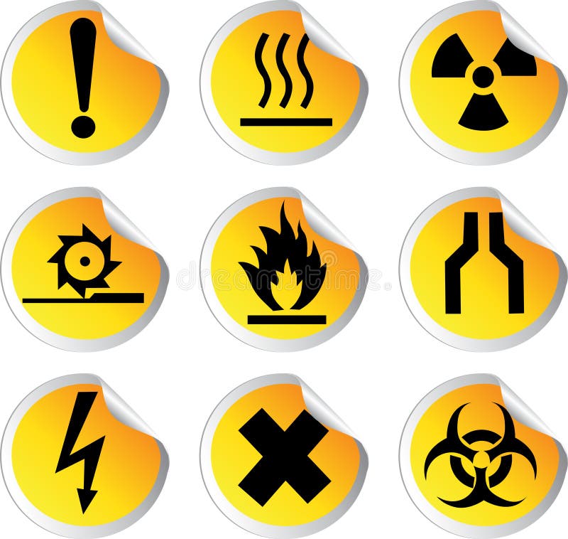 Glossy Hazard Stickers Stock Illustrations – 13 Glossy Hazard Stickers ...