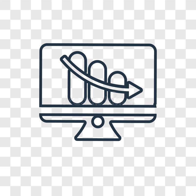 Stock Concept Vector Linear Icon Isolated on Transparent Background ...