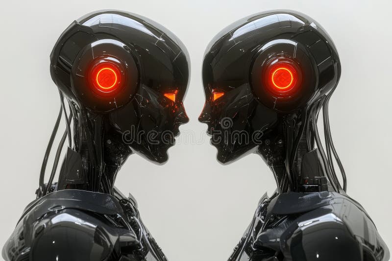 Stock Created a Beautiful Female Robot with a Stock Stock Photo - Image ...