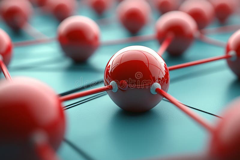 A Stock-created Design Featuring a Network and Connection Concept with ...