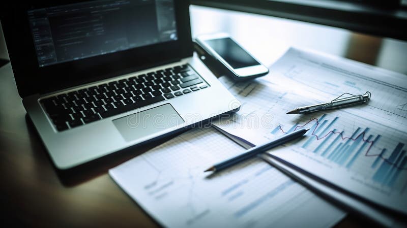 Trader Business Man Suit with Bull Head Sit at Office Background ...