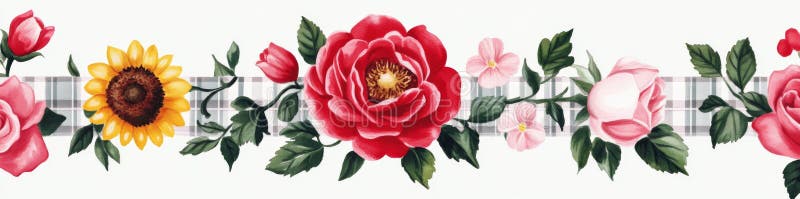 The Stock Cut Out Element Set Features Flower Paper Cutouts on a ...