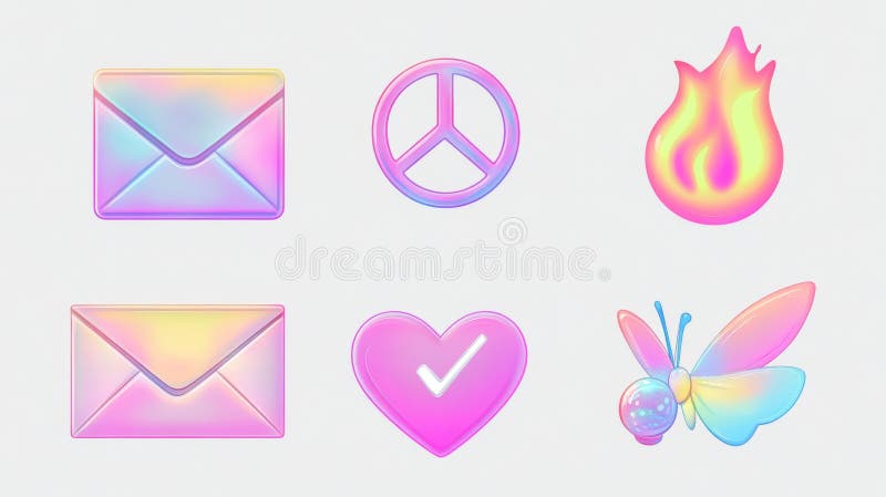 Stock 3D Hologram Design Element Set, Transparent Background Stock ...