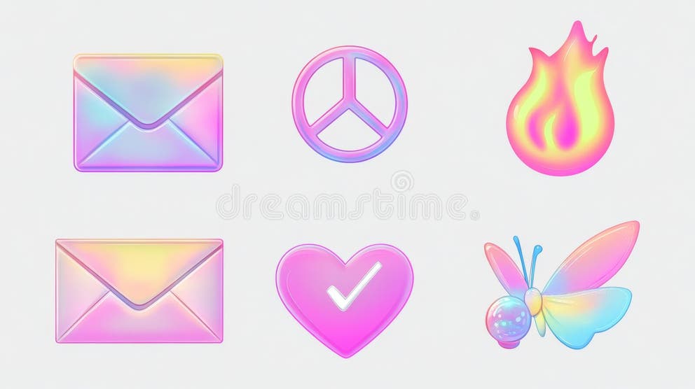 Stock 3D Hologram Design Element Set, Transparent Background Stock ...