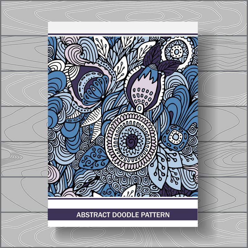 Stock Doodle Floral Poster. Hand Draw Pattern Stock Vector ...