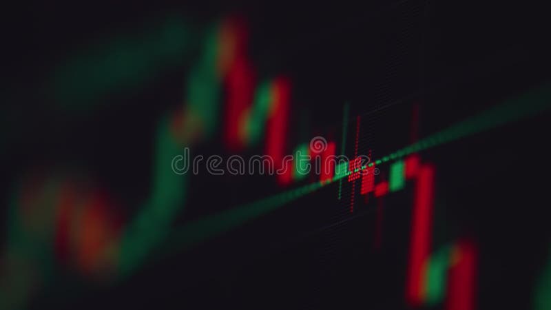 Stock Exchange Bar Chart. Close Up of Decrease and Increase Bitcoin ...