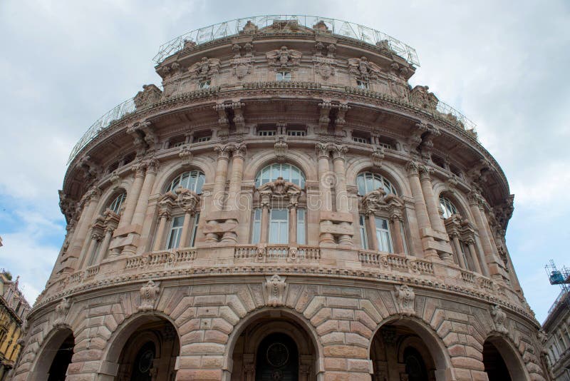 Stock Exchange Building in Genoa Stock Image - Image of marble, elegant ...