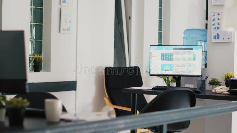 Stock Exchange Data Collected in Empty Financial Department Office ...