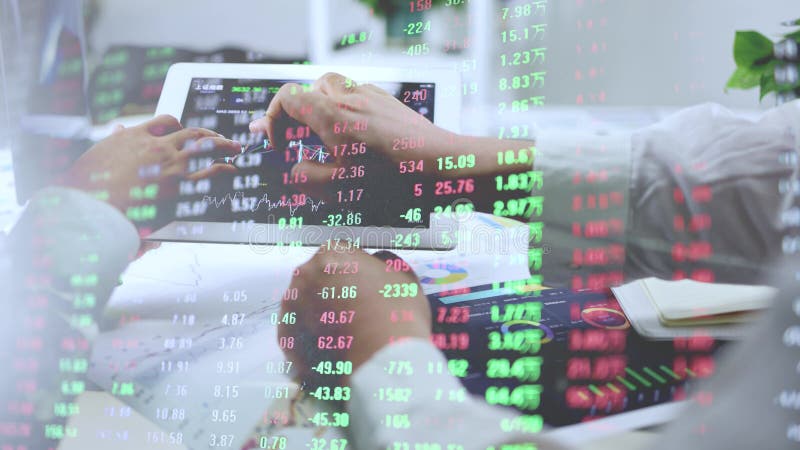 Stock Exchange Share Price Figures Stock Footage - Video of analysis ...