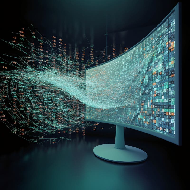 Stock Exchange Ticker Tape on Computer Screen for Constant Flow of ...