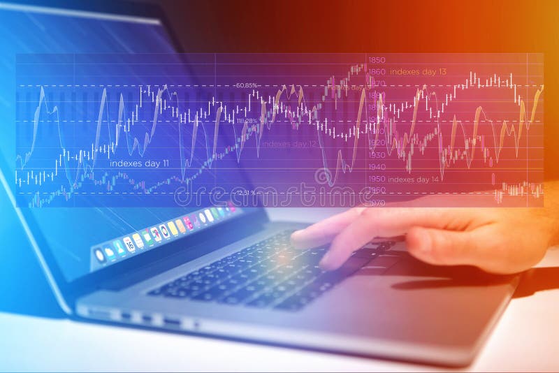 Stock Exchange Trading Data Information Going Out the Computer O Stock ...
