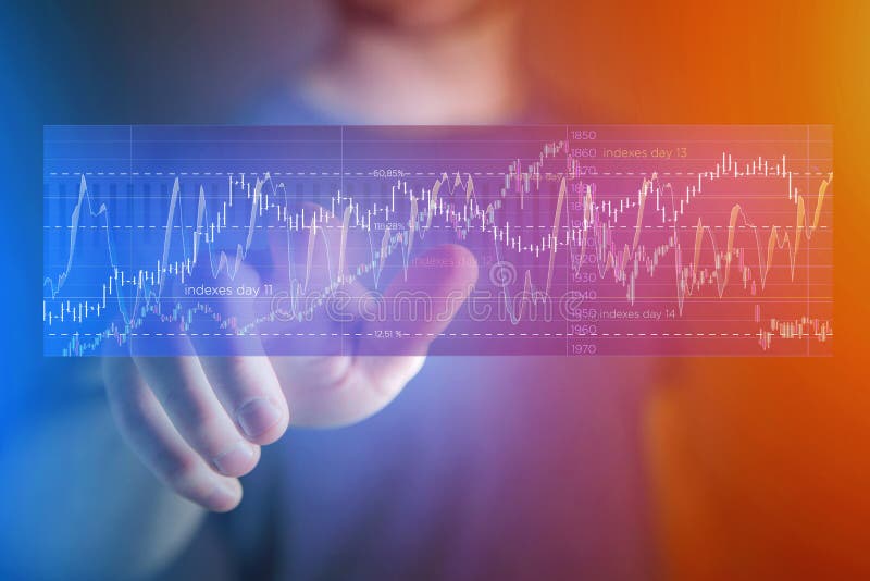 Stock Exchange Trading Data Information On A Technology Interface ...