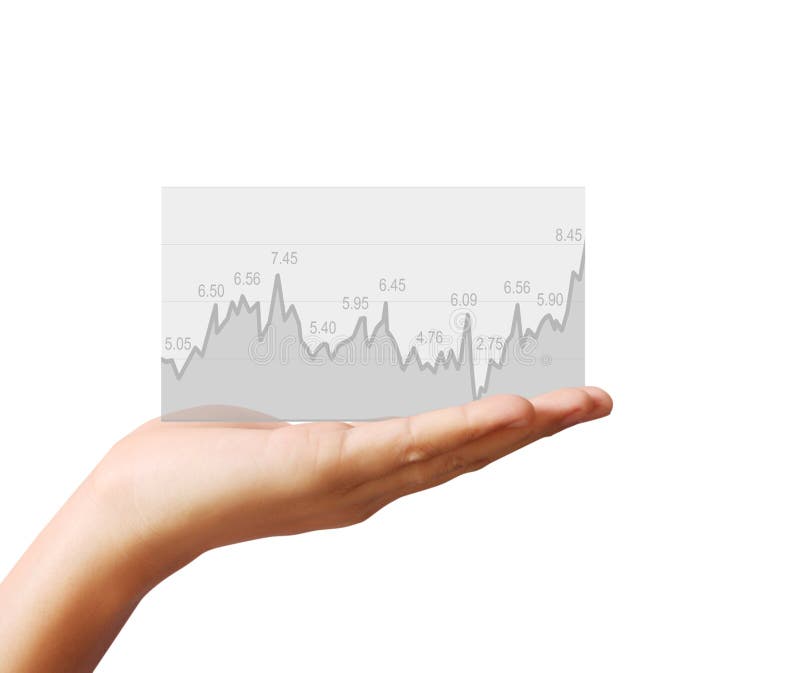 Graph in the hand stock image. Image of earning, gradient - 46461493