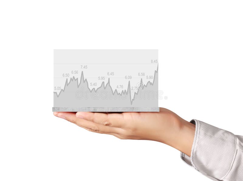 Stock Financial Graph in Hand Stock Photo - Image of concept, giving ...