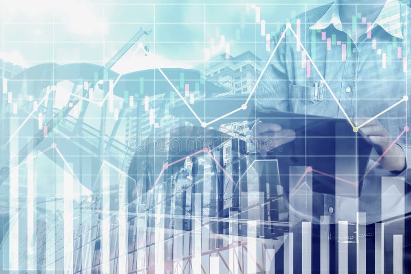 Stock Financial Index Data with Graph and Chart on Construction ...