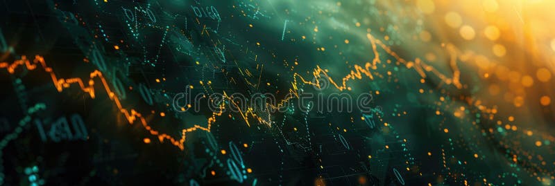 Stock and Forex Trading Chart, Digits and Numbers, Bearish and Bullish ...