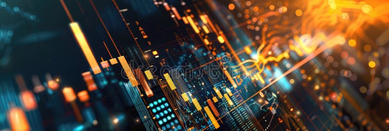 Stock and Forex Trading Chart, Digits, Numbers, Bearish and Bullish ...