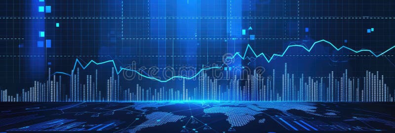 Stock and Forex Trading Chart, Digits, Numbers, Bearish and Bullish ...