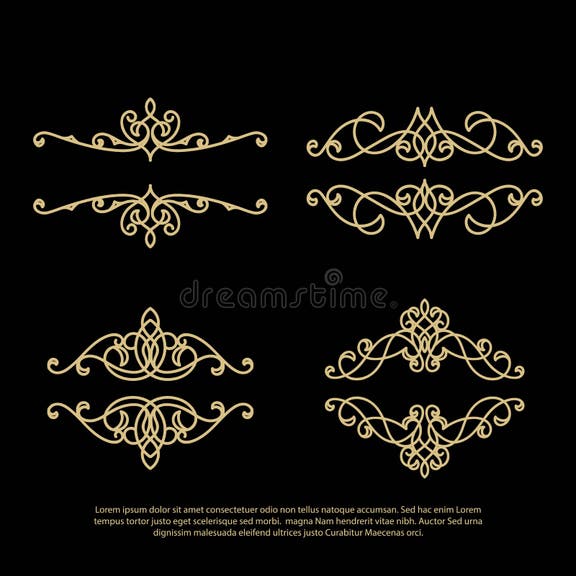 Stock Frame Pattern Victorian Line Art Vector Stock Vector ...
