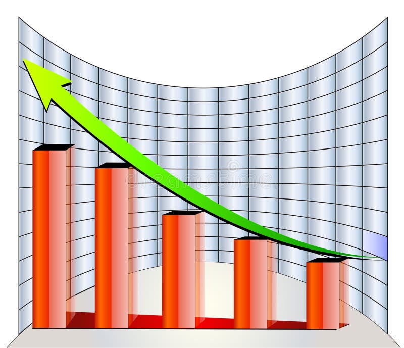 Recession bar graph stock vector. Illustration of firm - 4731183