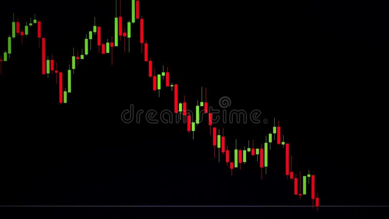 Stock Graph or Candlestick or Forex Chart Trend Slide on Black ...