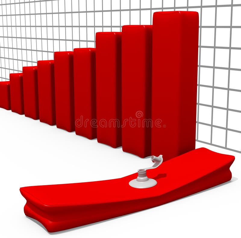 Stock Graph Deflated stock illustration. Illustration of falling - 16177149
