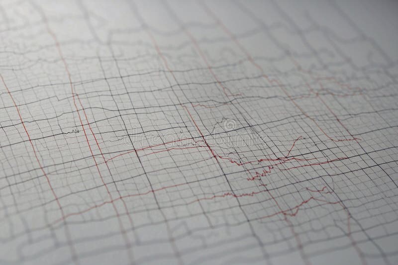 Stock Graph in the Form of Lines on Writing Paper Stock Photo - Image ...