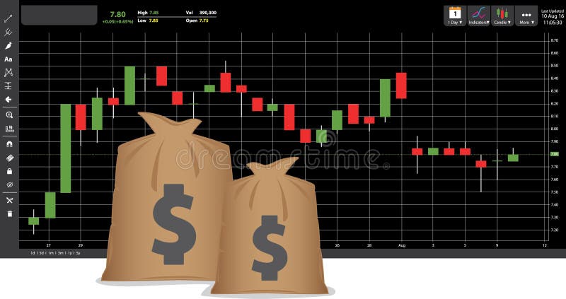 Stock graph stock vector. Illustration of income, holder - 77807746