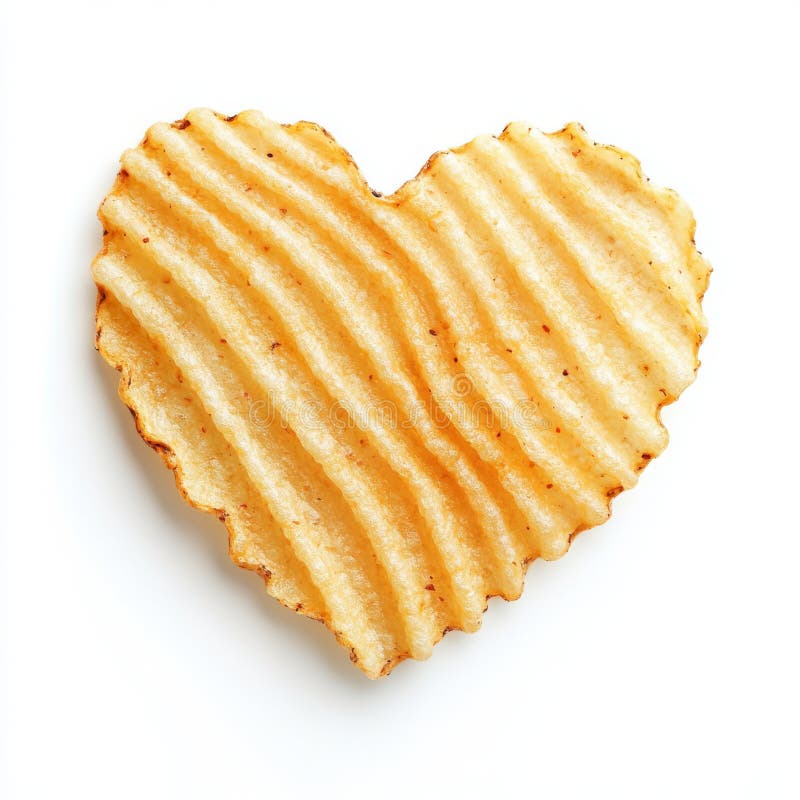 Stock Heart-shaped Potato Chip, Isolated on a Clear Background Stock ...