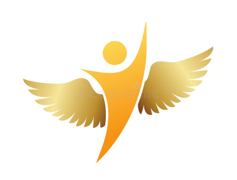 Golden Angel Wings/eps stock vector. Illustration of religion - 8549280