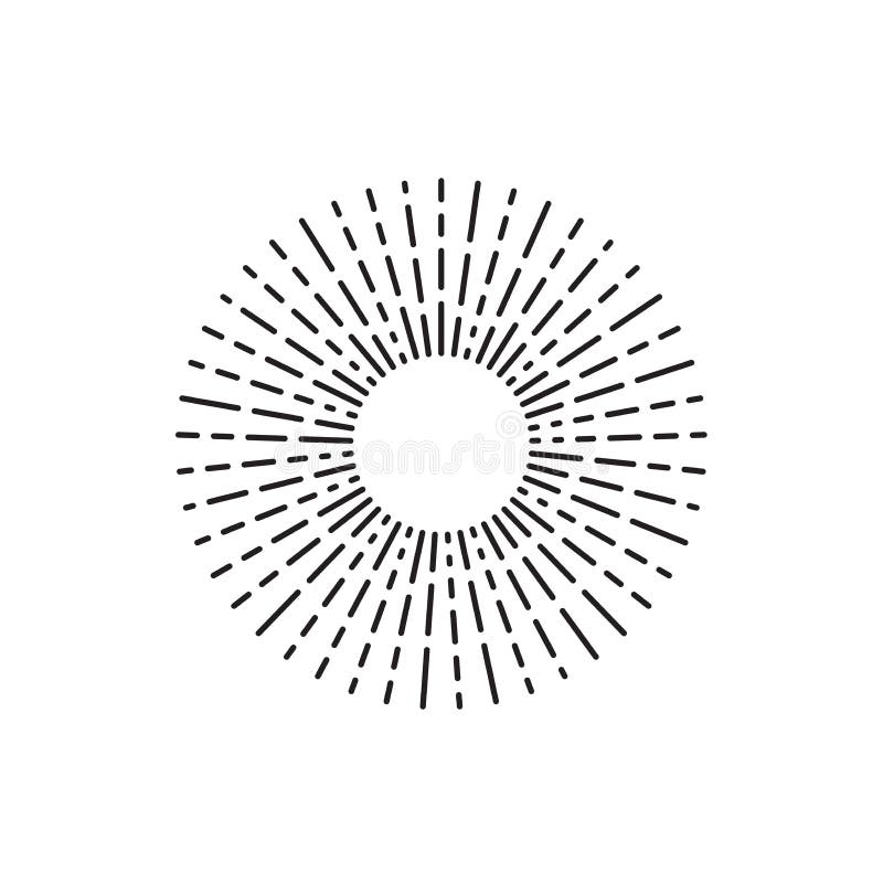 Set of Rays and Lines from the Center. Stock Vector - Illustration of ...